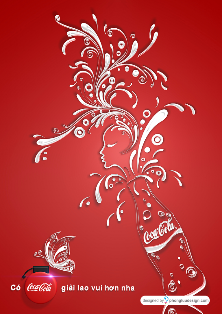 Thiết kế Poster Quảng cáo: Có Coca – Cola, giải lao vui hơn nha (thiếu ...